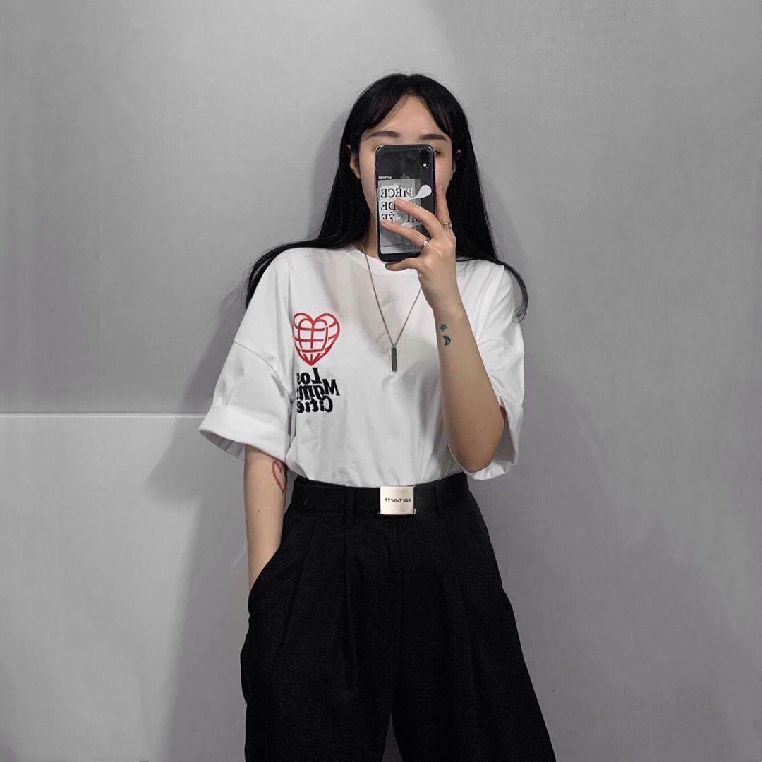 LMC lost management cities oversized heart globe tee, Women's Fashion ...