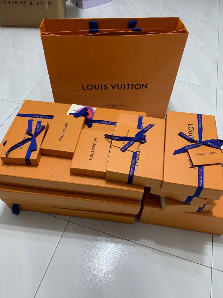 Louis Vuitton Box LV Box LV Paper Bag, Luxury, Bags & Wallets on Carousell