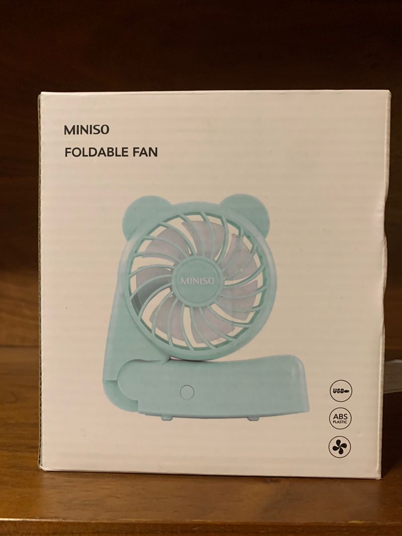 Miniso Foldable Fan, Furniture & Home Living, Lighting & Fans, Fans on ...