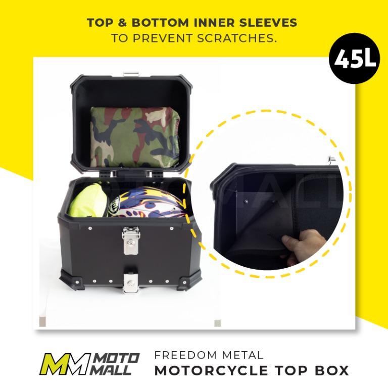 Motorcycle Aluminium Metal Top Box 45L , Motorcycles, Motorcycle ...