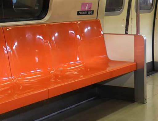 MRT train original fibre seat, Furniture & Home Living, Furniture ...