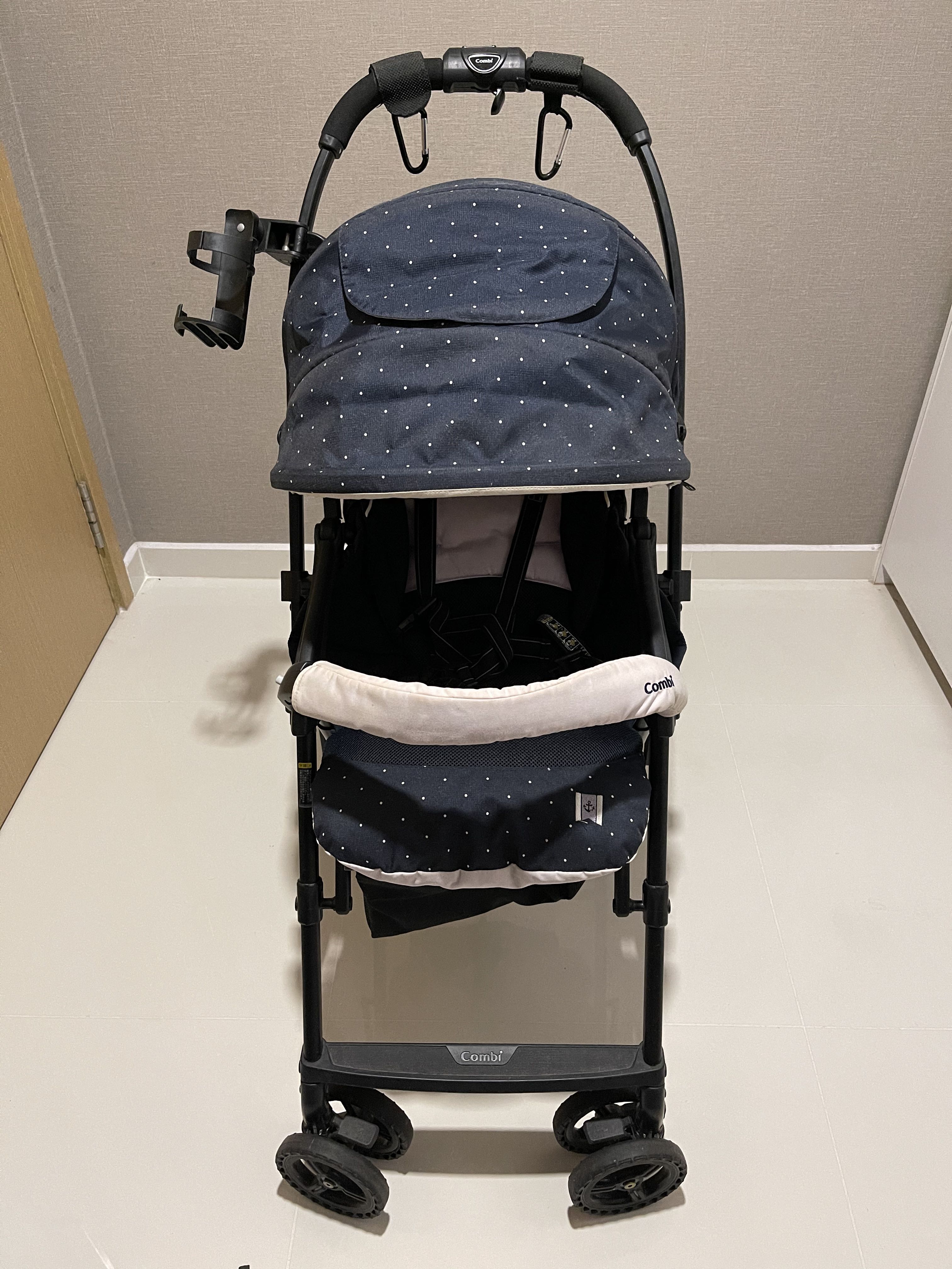 Polka dot combi stroller - bought in Japan, Babies & Kids, Going Out ...