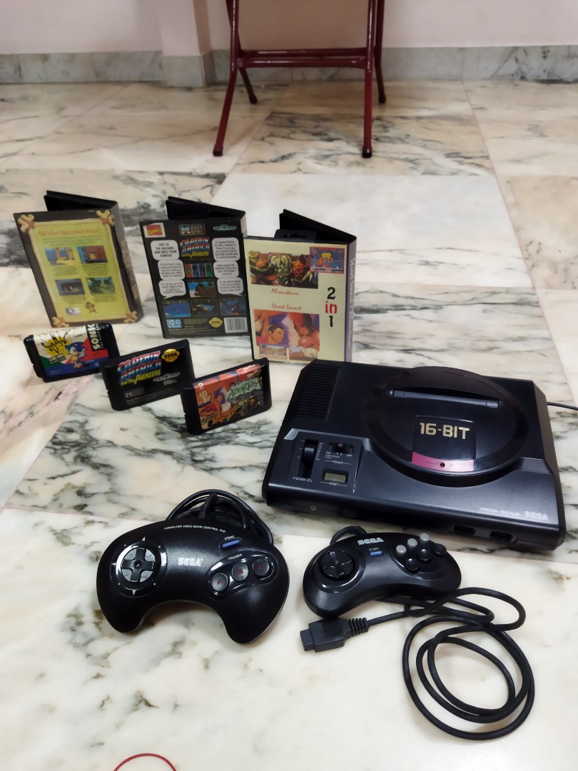 SEGA 16-bit Mega Drive Console 1601-07 Original Vintage Retro Gaming ...