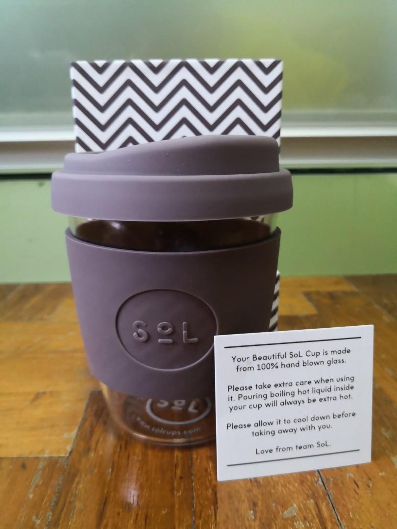 SoL Cup (Reusable Glass Coffee/Tea Cup), Furniture & Home Living ...