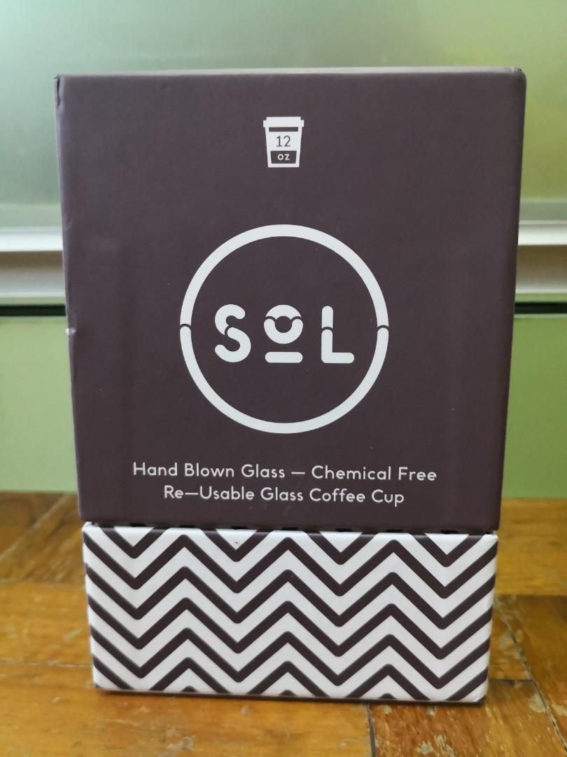 SoL Cup (Reusable Glass Coffee/Tea Cup), Furniture & Home Living ...