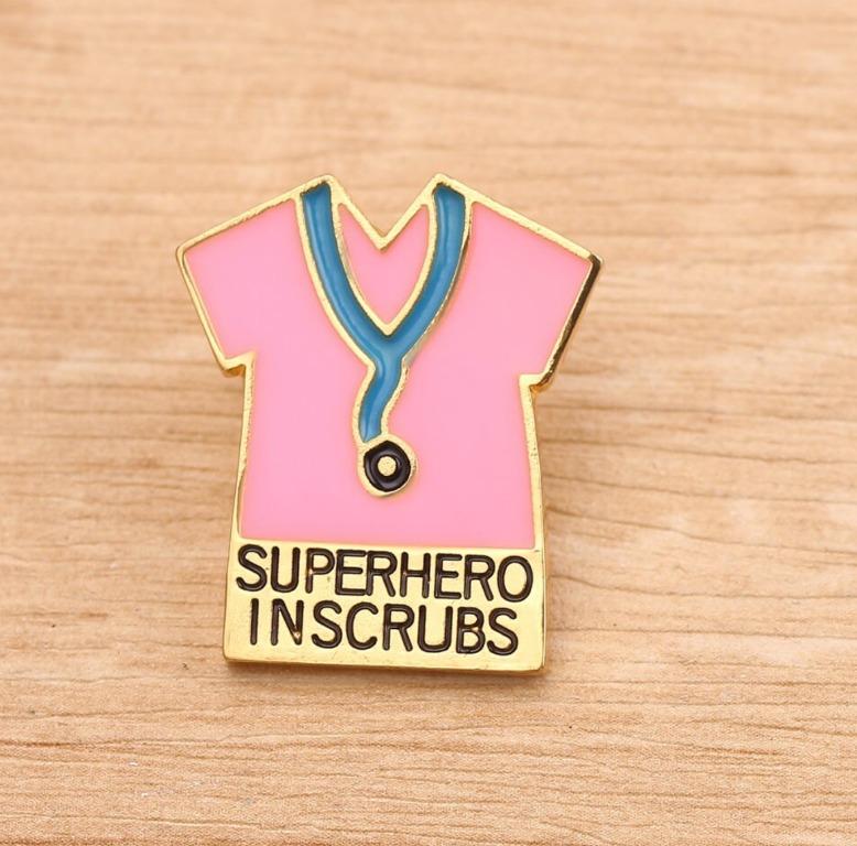 Superhero in Scrubs Enamel Pin | Cute Ambulance Pin | Badge Brooch Pin ...