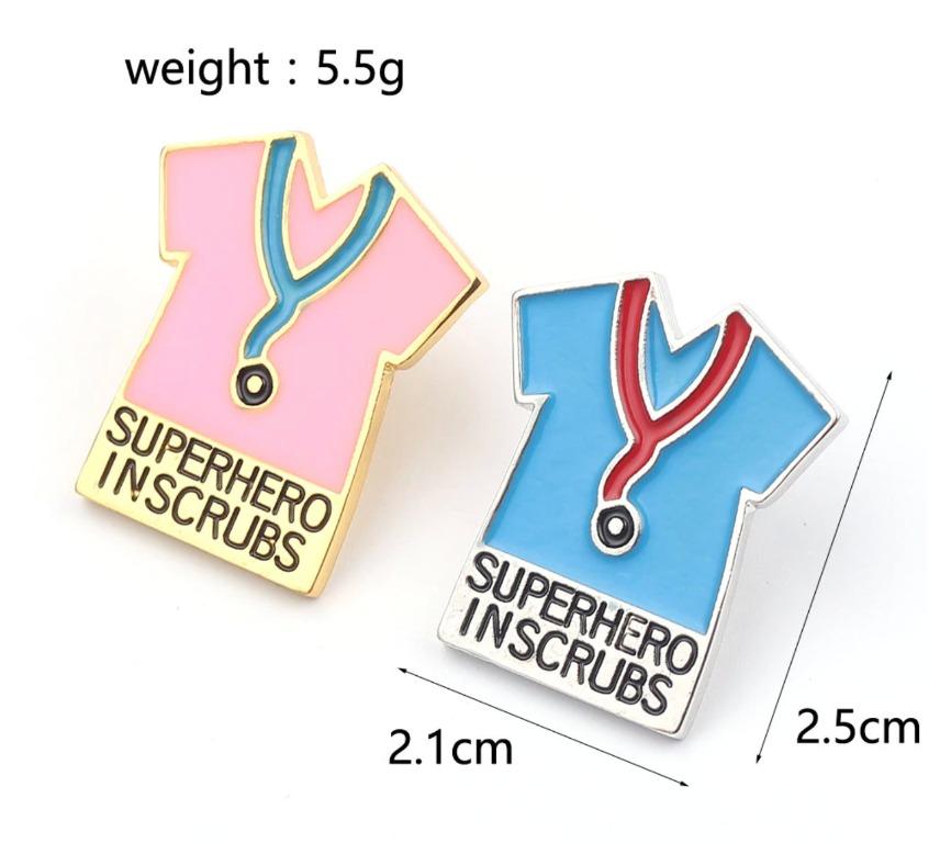 Superhero in Scrubs Enamel Pin | Cute Ambulance Pin | Badge Brooch Pin ...
