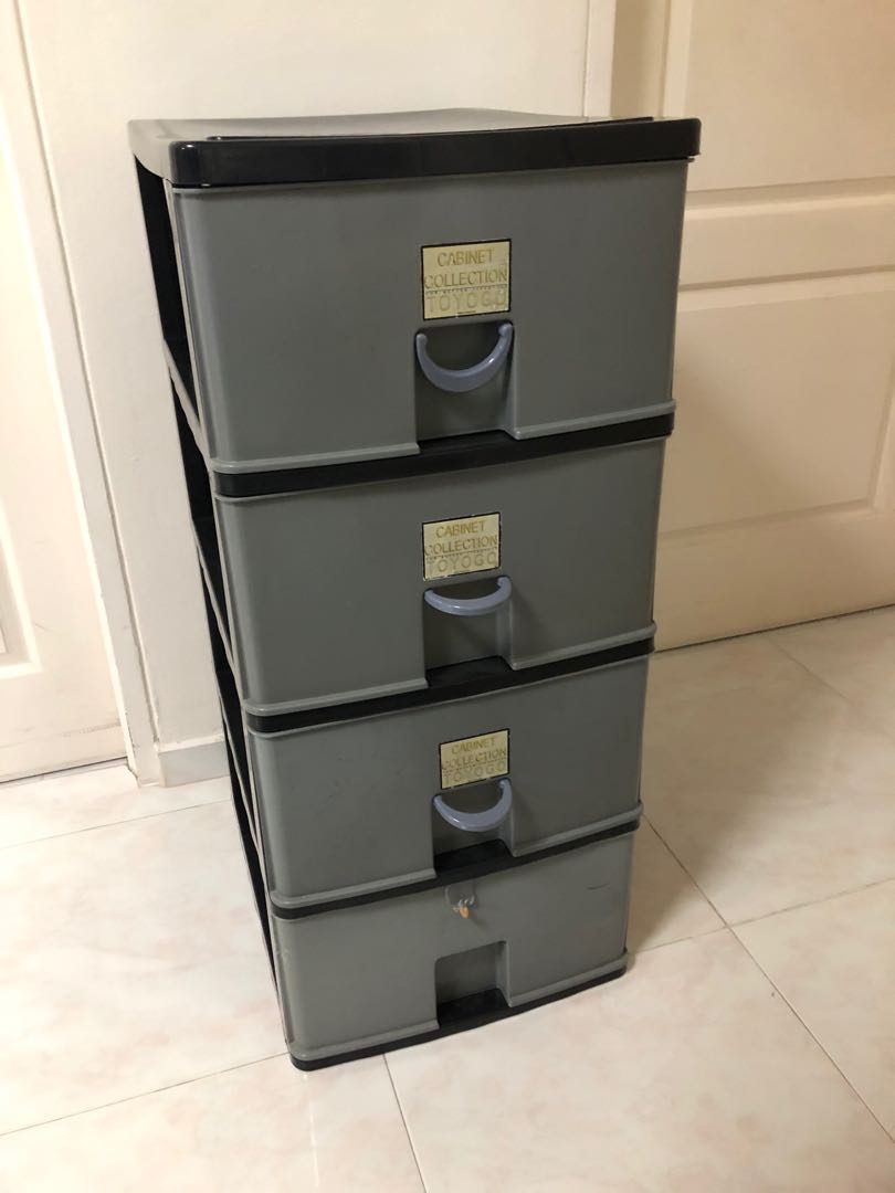 TOYOGO 4-Tier Plastic Drawers, Furniture & Home Living, Home ...