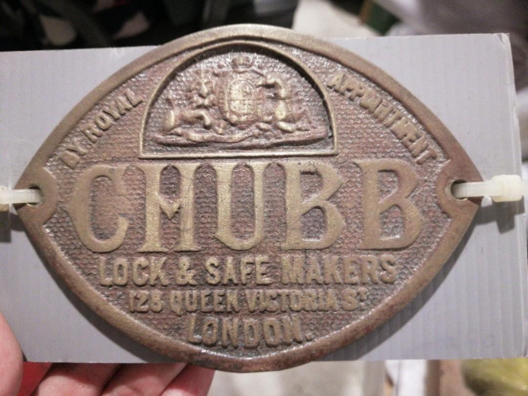 Vintage Chubb London Safe Label Solid Brass, Hobbies & Toys ...