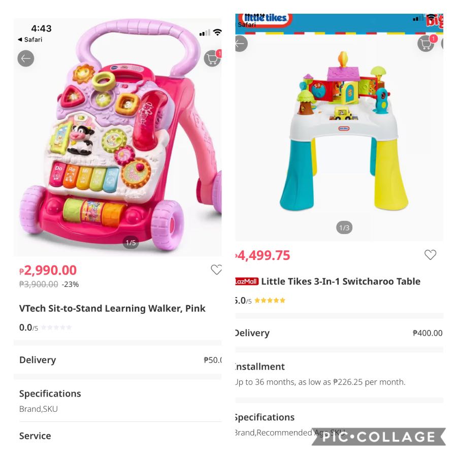 Vtech walker and little tikes table, Babies & Kids, Infant Playtime on ...