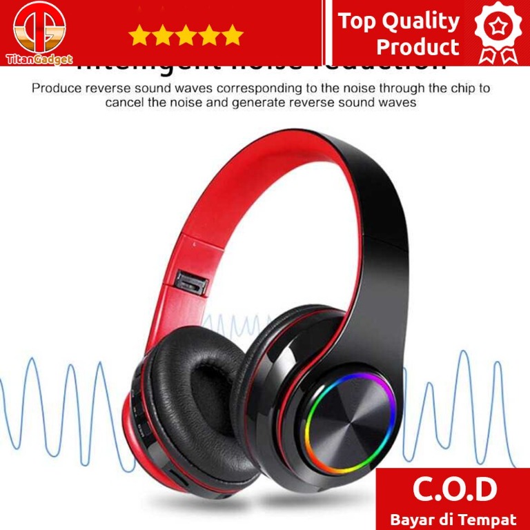 Wireless Headset Headphone Bluetooth 5.0 with Mic- B39 Titangadget, Elektronik, Audio di Carousell