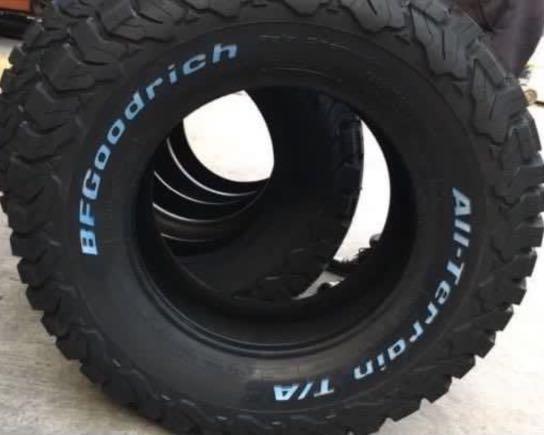 17" MB Wheels Vortex A308 Mags 6Holes pcd 139 paired with BF Goodrich ...