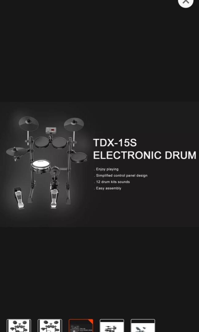 Aroma TDX-15S Electronic drum set, Hobbies & Toys, Music & Media ...
