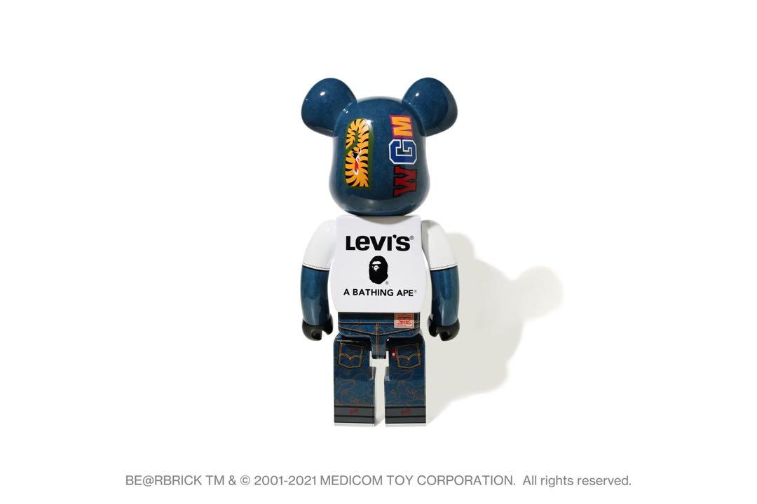 Bape x Levi's Bearbrick 1000%, Hobbies & Toys, Toys & Games on Carousell