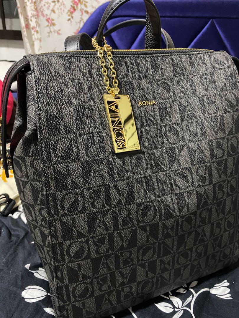 Bonia Monogram Backpack, Luxury, Bags & Wallets on Carousell