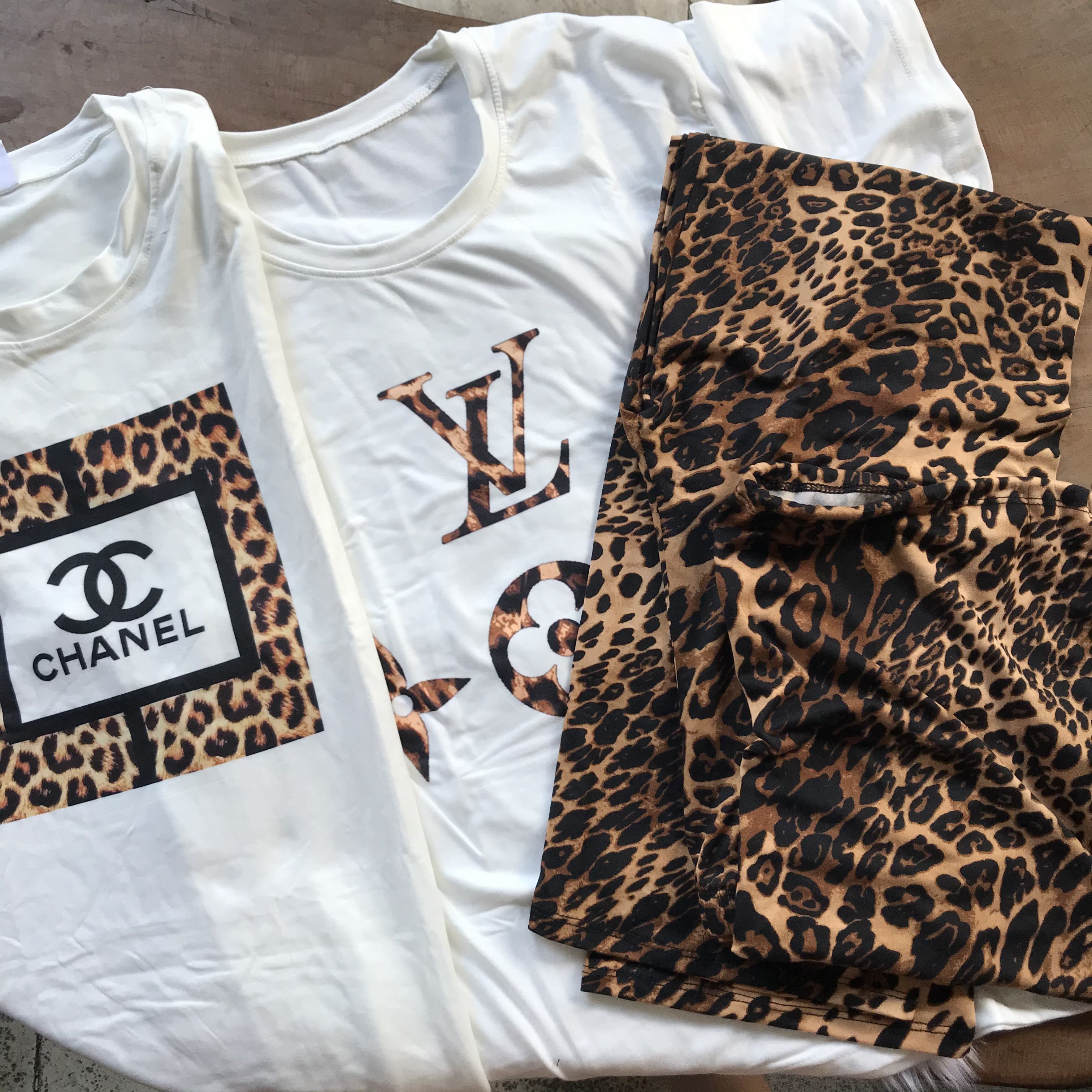 Cheetah lv pambahay terno sale!, Women's Fashion, Dresses & Sets ...