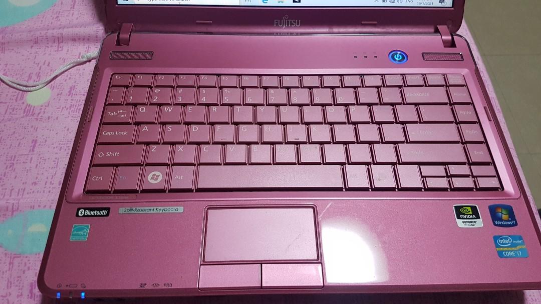 Fujitsu pink laptop, Computers & Tech, Laptops & Notebooks on Carousell