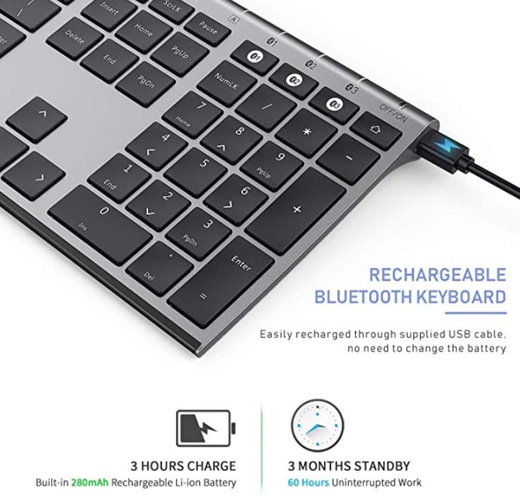 Full Size Bluetooth Rechargeable Keyboard Computers And Tech Parts And Accessories On Carousell
