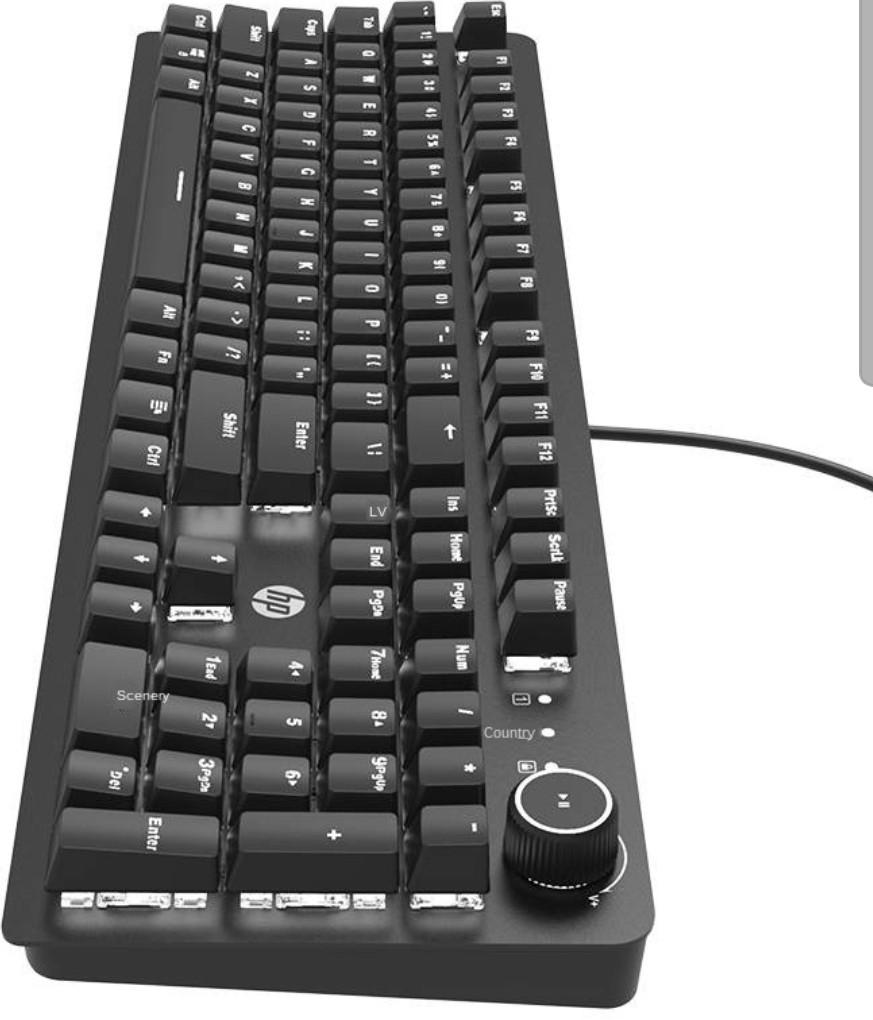 HP K10G Mechanical Keyboard 104Keys, Computers & Tech, Parts ...