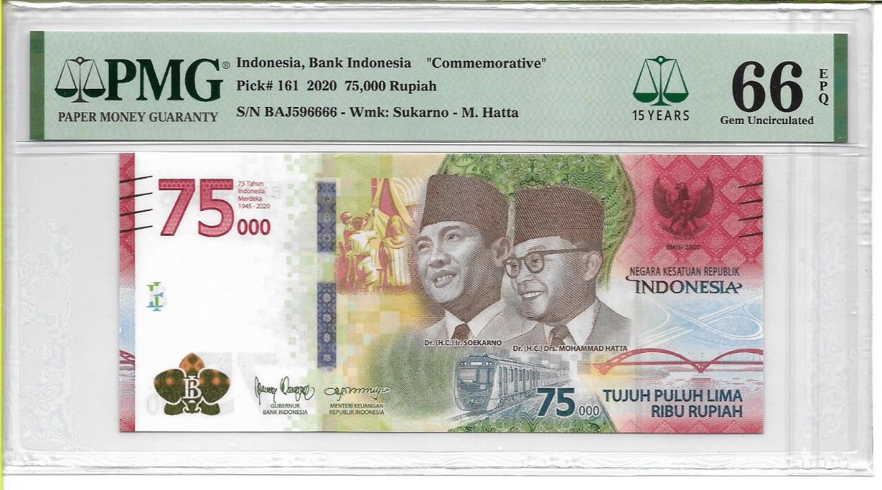 Indonesia Rupiah 75th Independence Commemorative, Hobbies & Toys ...