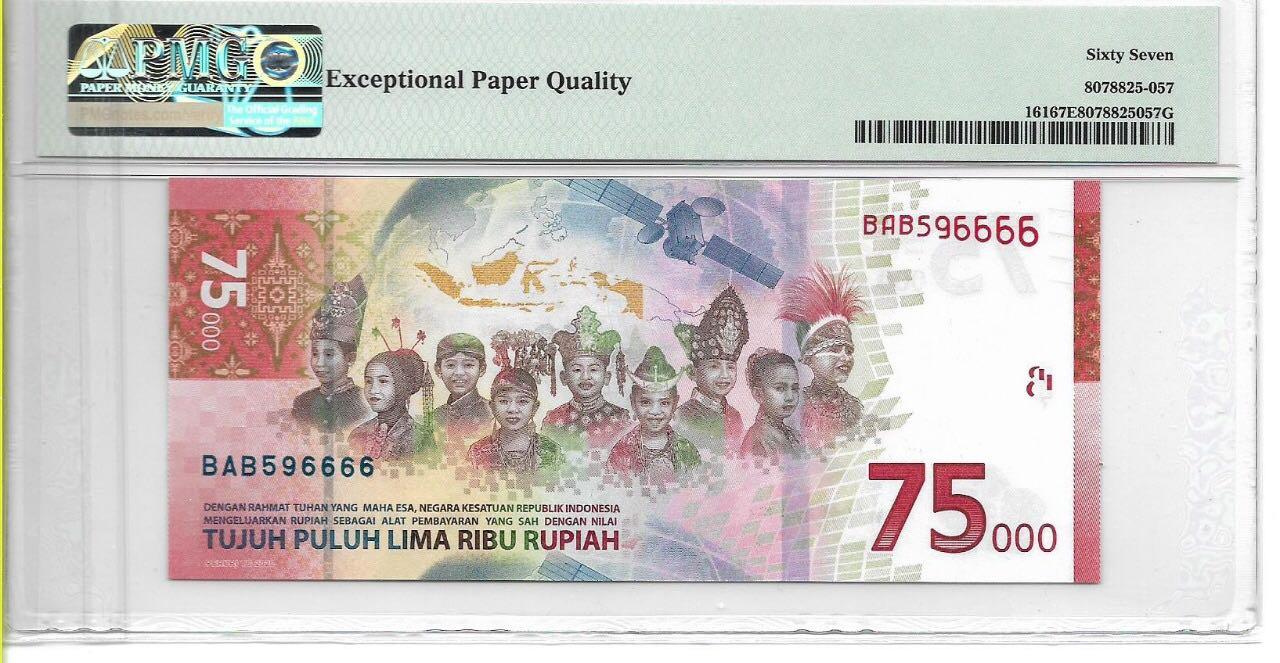 Indonesia Rupiah 75th Independence Commemorative, Hobbies & Toys ...
