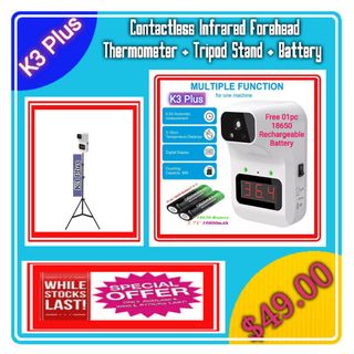 K3 Pro Handsfree Infrared Forehead Thermometer K3 Plus Wall Mounted ...
