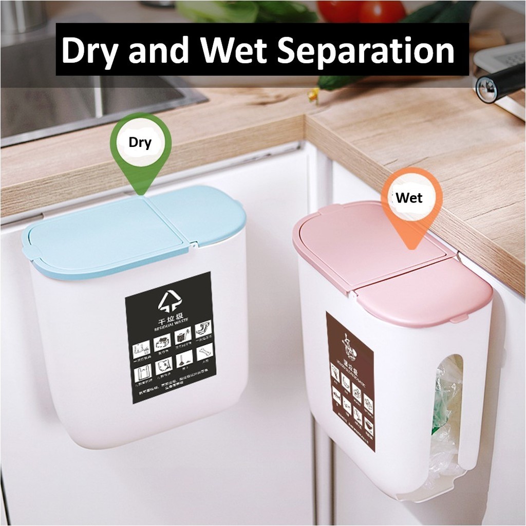 (SG ready stock(Kitchen hanging trash bin, Furniture & Home Living ...