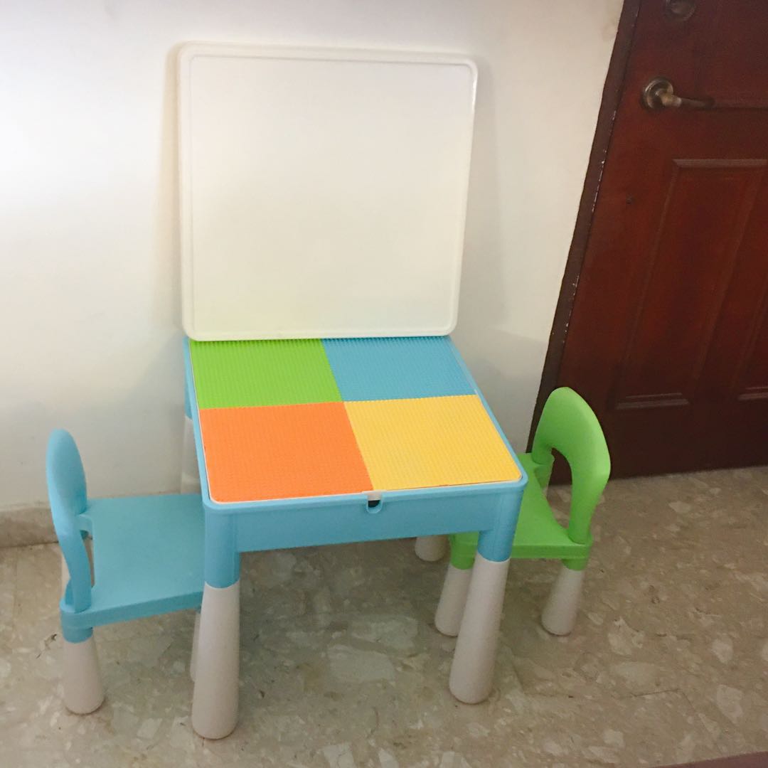 6 in 1 Lego Table & Chair / blocks table and chairs/Study Table ...
