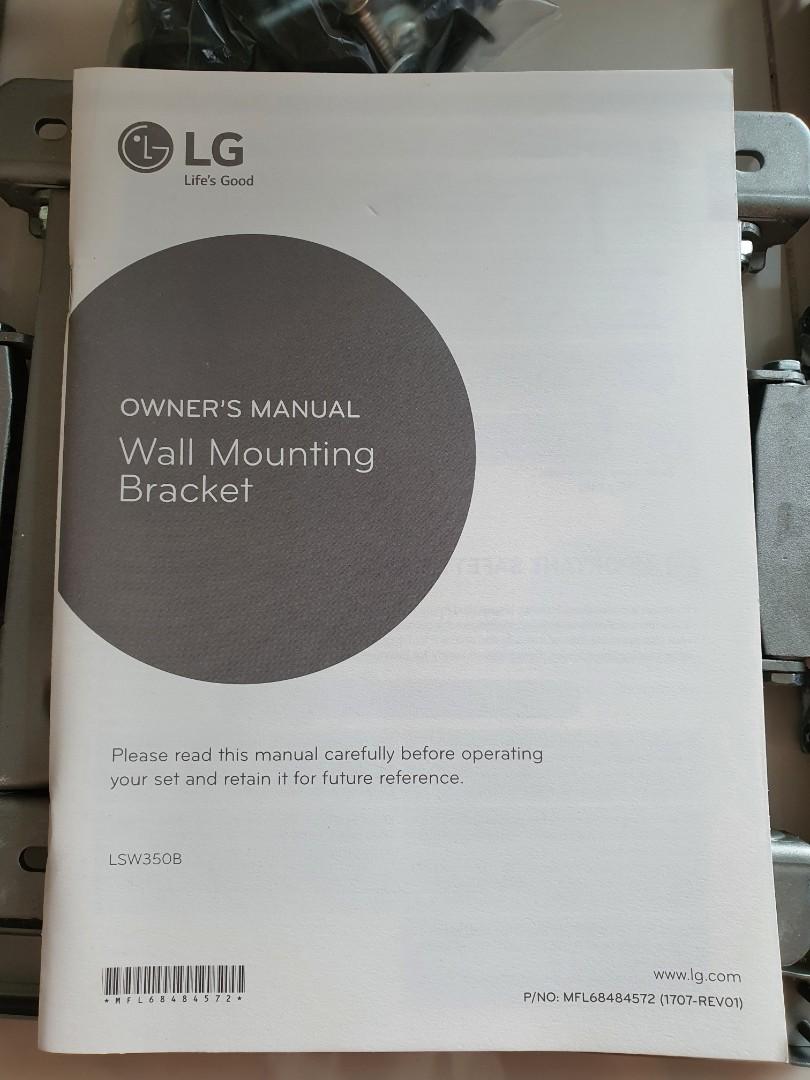 LG Tv Wall Mount LSW350B, TV & Home Appliances, TV & Entertainment, TV ...