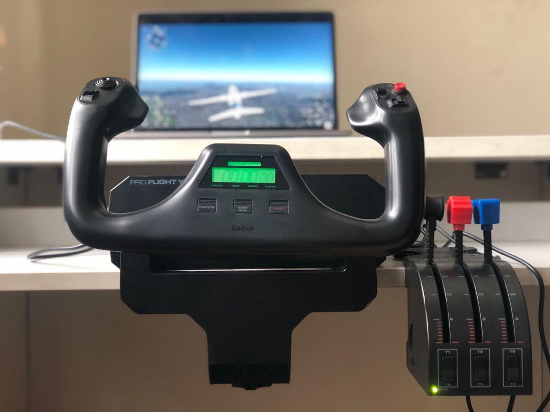 Logitech Saitek Flight Simulator Full Setup, Video Gaming, Gaming ...