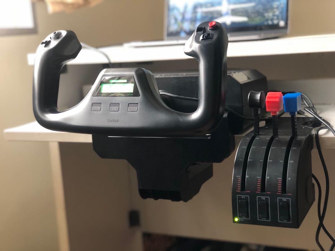 Logitech Saitek Flight Simulator Full Setup, Video Gaming, Gaming ...