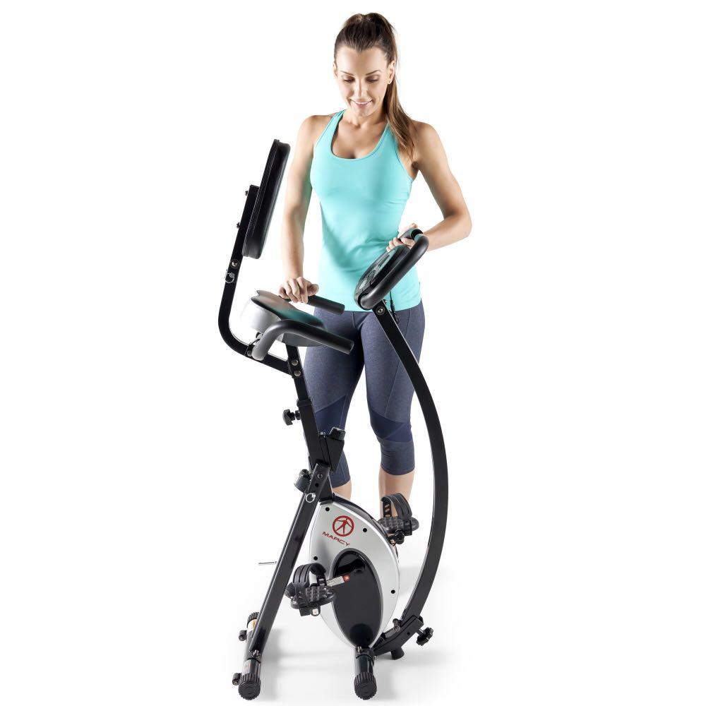 Marcy Marcy Foldable Recumbent Exercise Bike with Magnetic Resistance ...