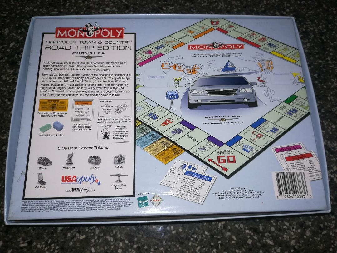 Monopoly Road Trip Edition, Hobbies & Toys, Toys & Games on Carousell