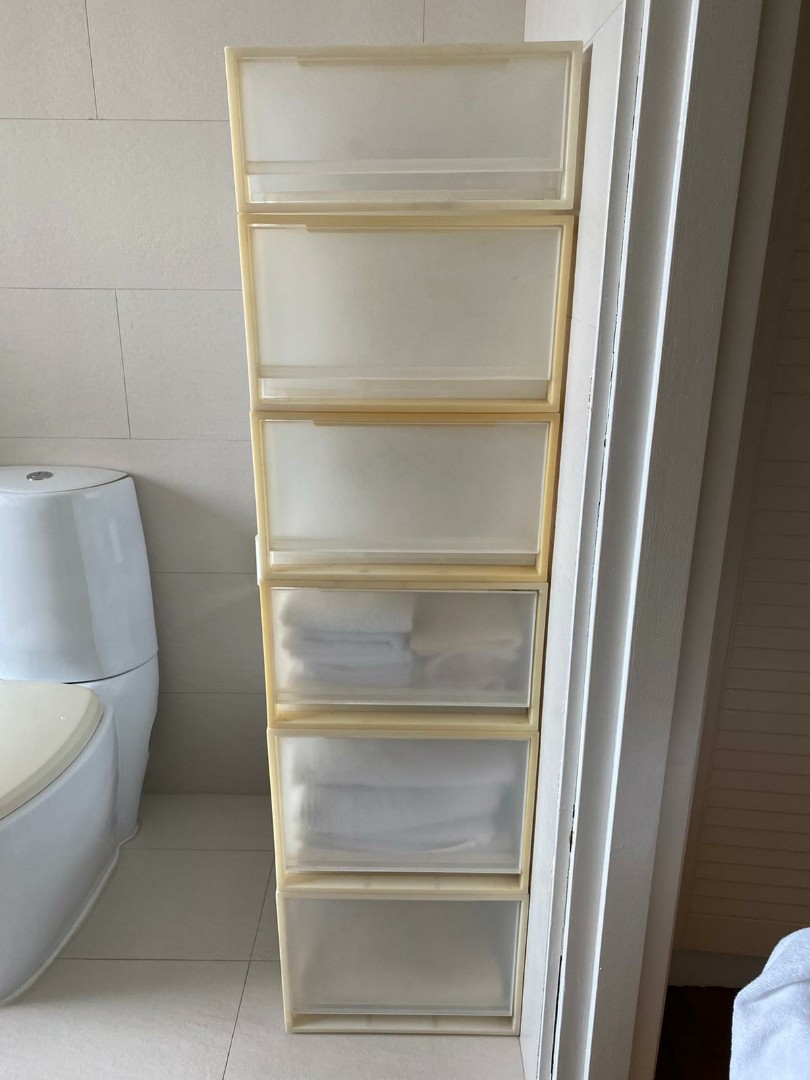 Muji plastic storage boxes, Furniture & Home Living, Home Improvement ...