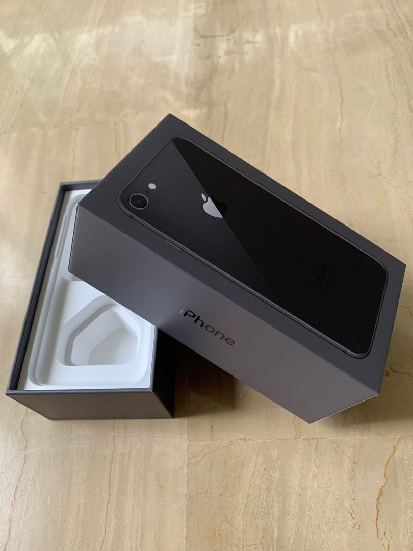 Original iPhone 8 box (black), Mobile Phones & Gadgets, Mobile Phones ...