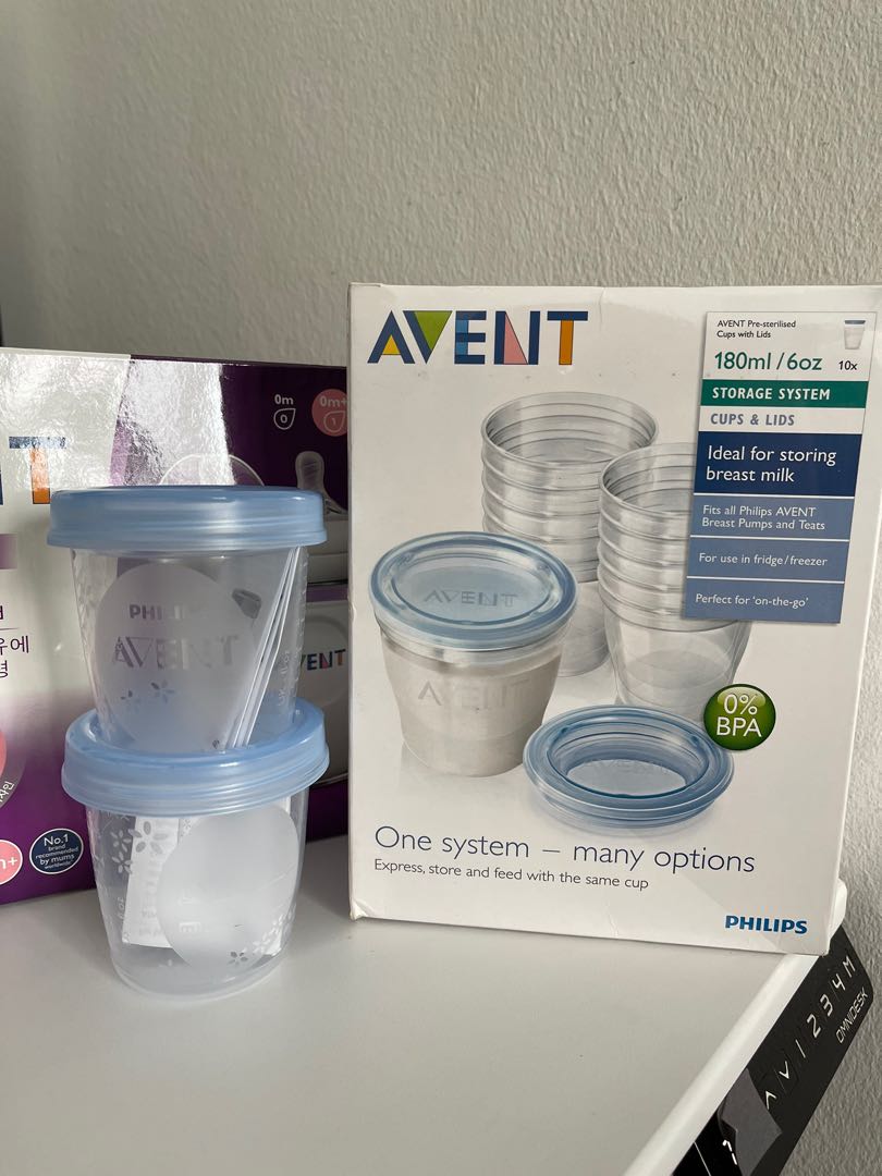 Philips Avent Breast milk storage cups SCF618/10 10 + 2, Babies & Kids ...
