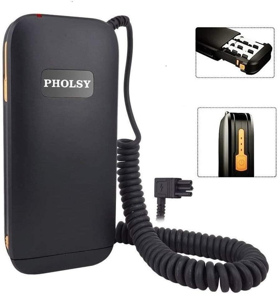PHOLSY External Hot-Shoe Flash Battery Pack Speedlite Battery Power ...