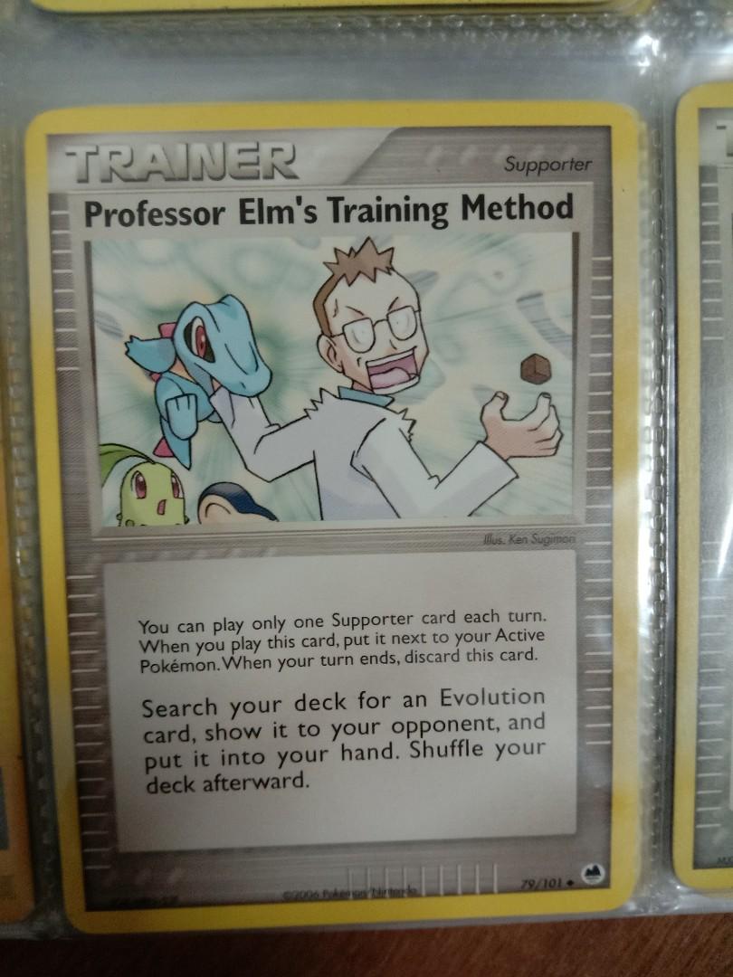 Pokemon card Professor Elm's Training Method 79/101, Hobbies & Toys ...