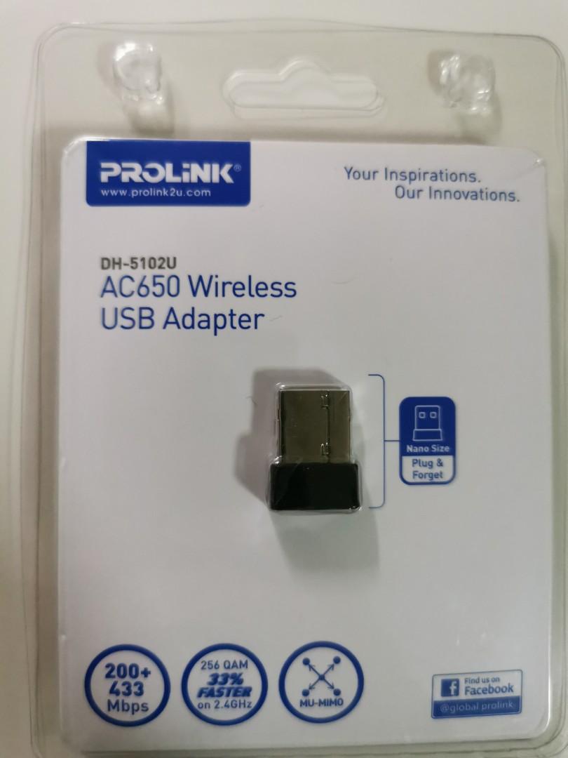 Prolink AC650 Dual Band Wireless USB Adapter, Computers & Tech, Parts ...