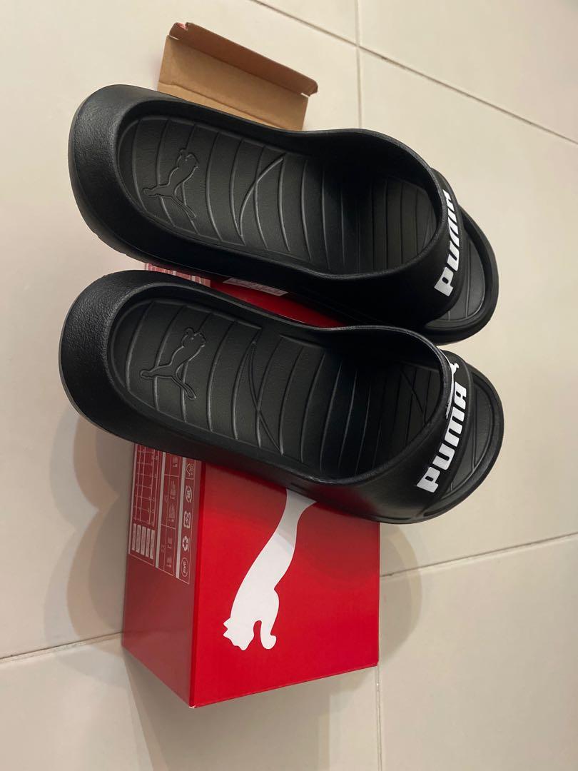 Puma slides, Men's Fashion, Footwear, Flipflops and Slides on Carousell