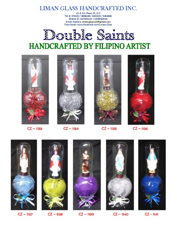 Saints in Glass Dome for Catholic Home Altar Table Religious Decor ...