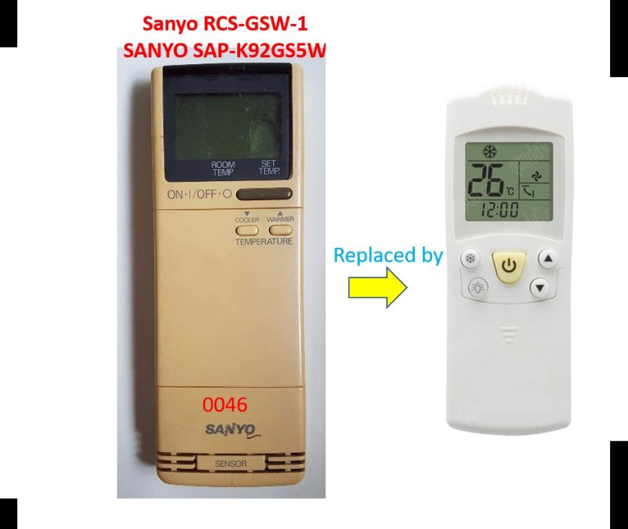 SANYO RCS-GSW-1 SANYO SAP-K92GS5W SAP-K95GS5A SAP-K82GS5 K92GJ SAP-K165GS5 remote control, TV ...