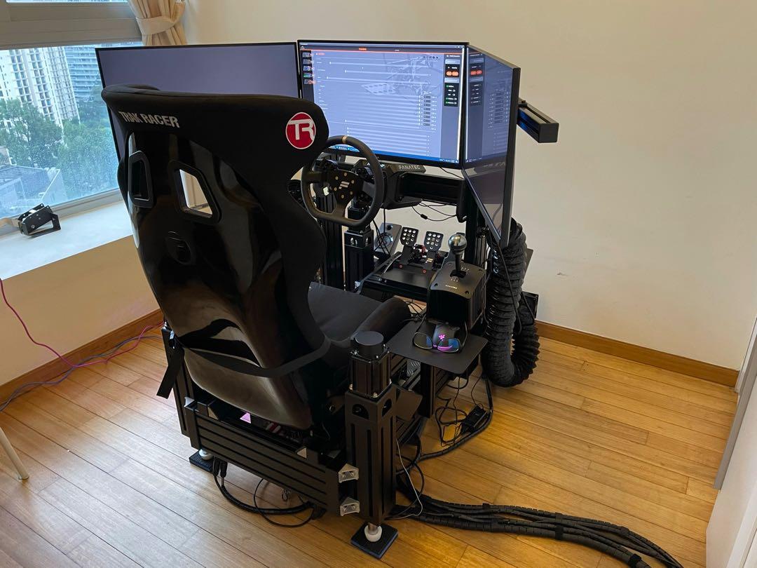 Sim racing flight simulator motion simulator Fanatec SFX-100 DOFReality ...