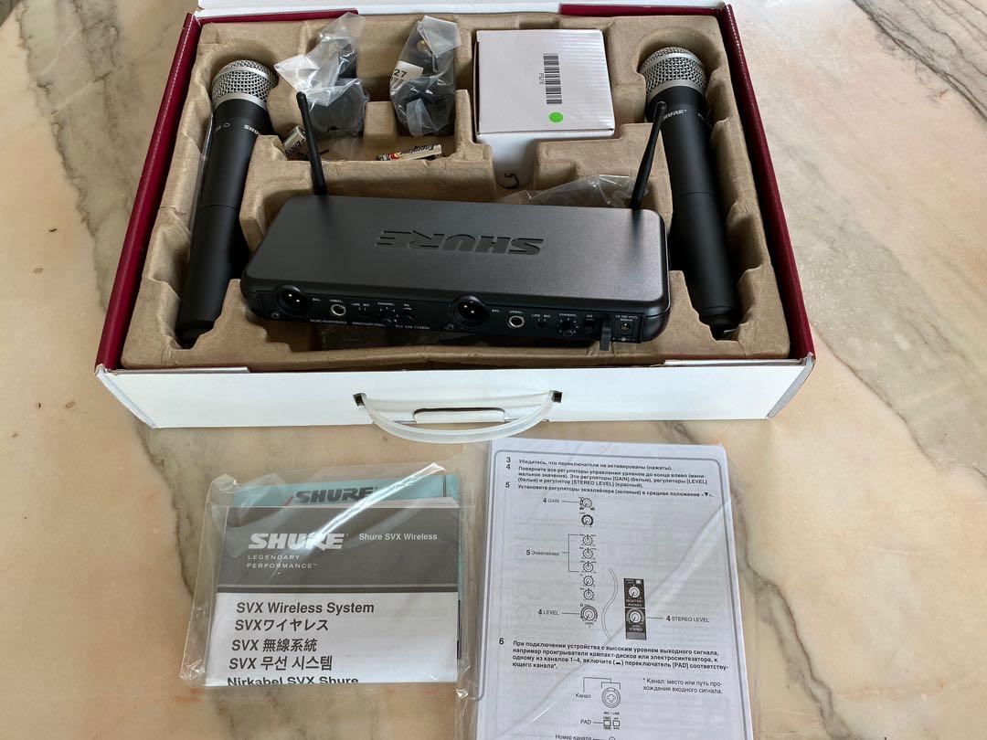 SHURE SVX Dual Wireless Microphone System, Audio, Microphones on Carousell
