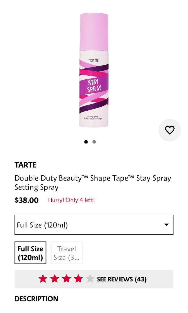 Tarte setting spray, Beauty & Personal Care, Face, Makeup on Carousell
