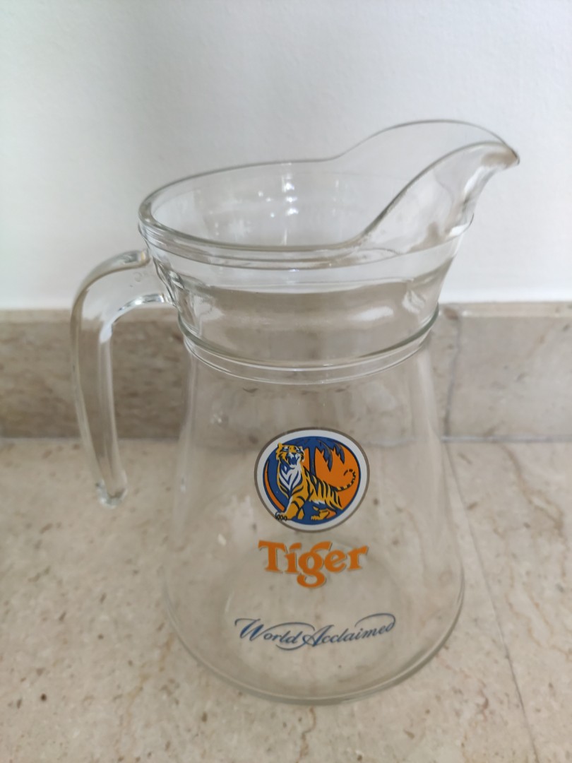 Tiger beer glass jug, Furniture & Home Living, Kitchenware & Tableware ...