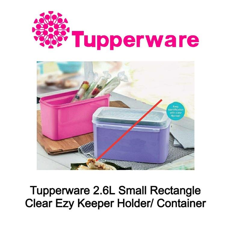 Tupperware 2.6L Small Rectangle Clear Ezy Keeper Holder Container Box ...