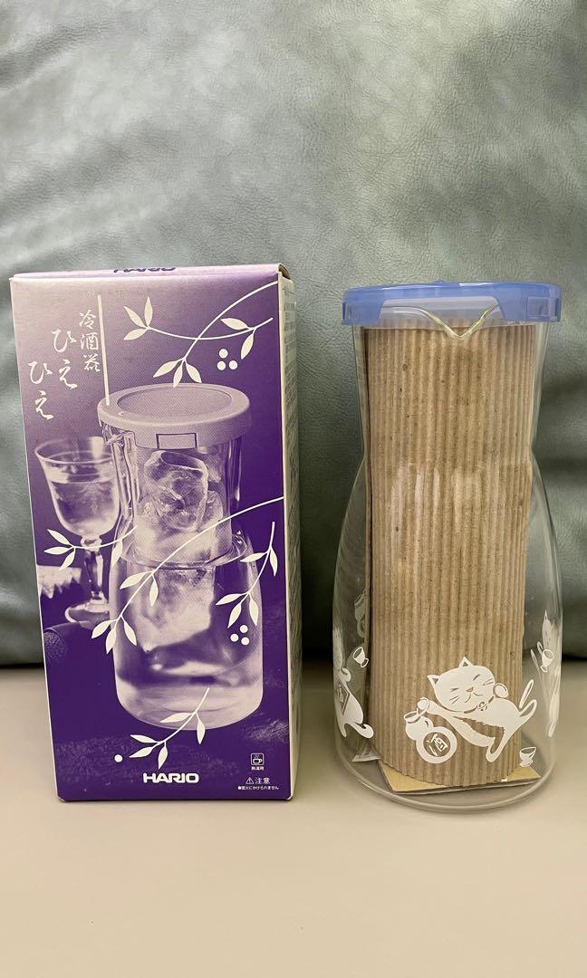 全新 日本製 HARIO Sake Cooler Ice Dispenser 清酒冷酒器 貓型圖案, 嘢食 & 嘢飲, 酒精飲料 ...