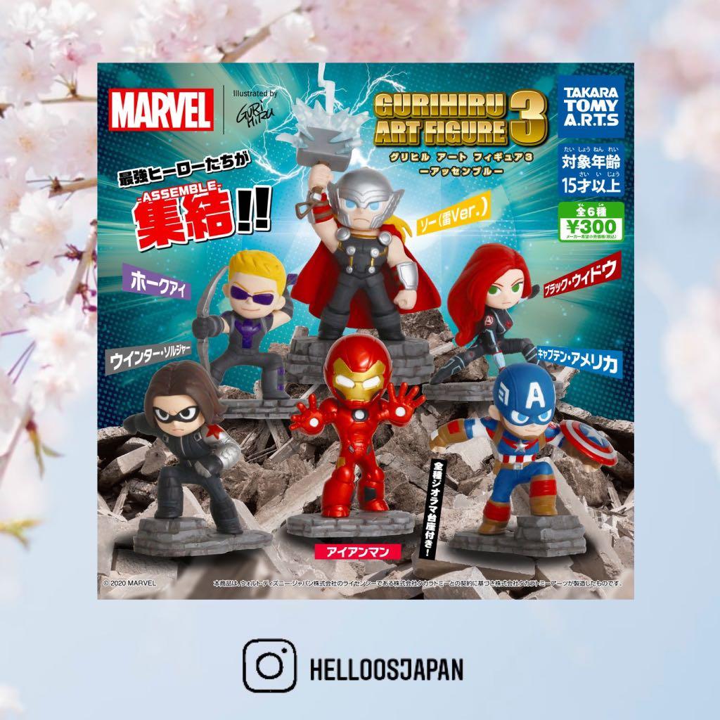 可散買 日本正版 marvel avengers gurihiru art figure 3 ironman captain American ...