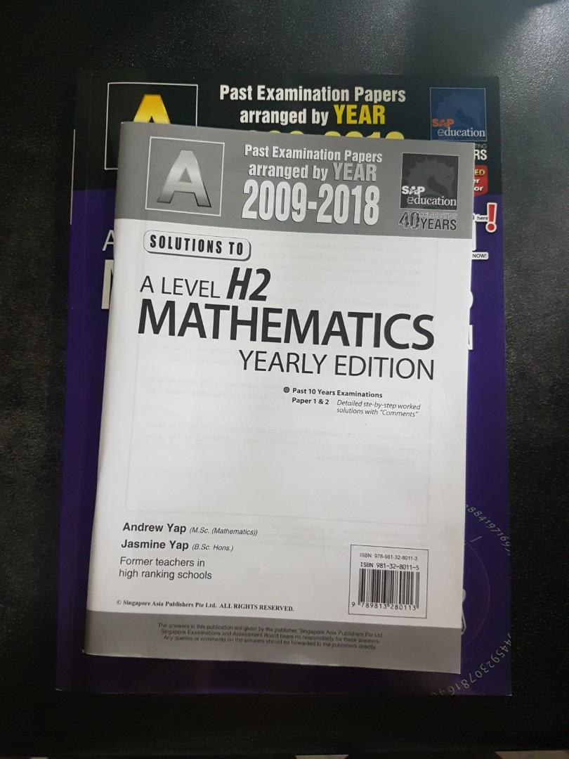 Alevel H2 mathematics yearly TYS, Hobbies & Toys, Books & Magazines, Assessment Books on Carousell